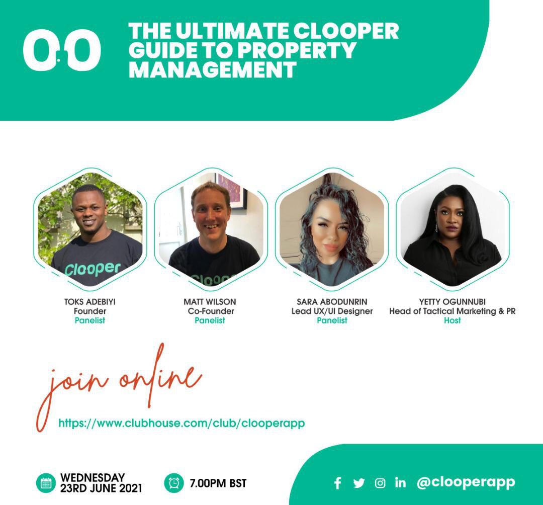 Property Management Tips: Join Clooper On Clubhouse This Wednesday!